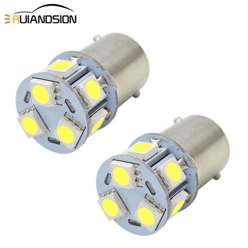 2X 6V 12V 24V 1156 BA15S 5050 9 LED Turn Signal Light Bulb Globe White ...