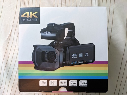 4k Ultra HD Digital Video Camera 64 Megapixels 18x WIFI Touchscreen ...