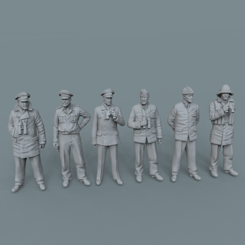 1/35 WW2 German Sailors Boat Submarine Officer Model Kit Uncolored ...