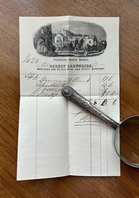 Antique 1870s Furness Abbey Hotel England Robert Brownrigg Wine ...