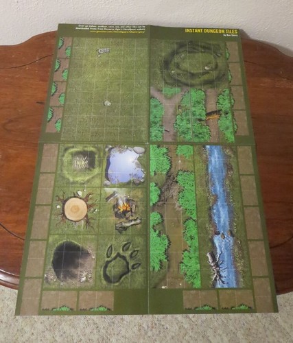 OUTDOOR Instant Dungeon Tiles ~ Underground Cave BATTLEMAT Poster Map ...