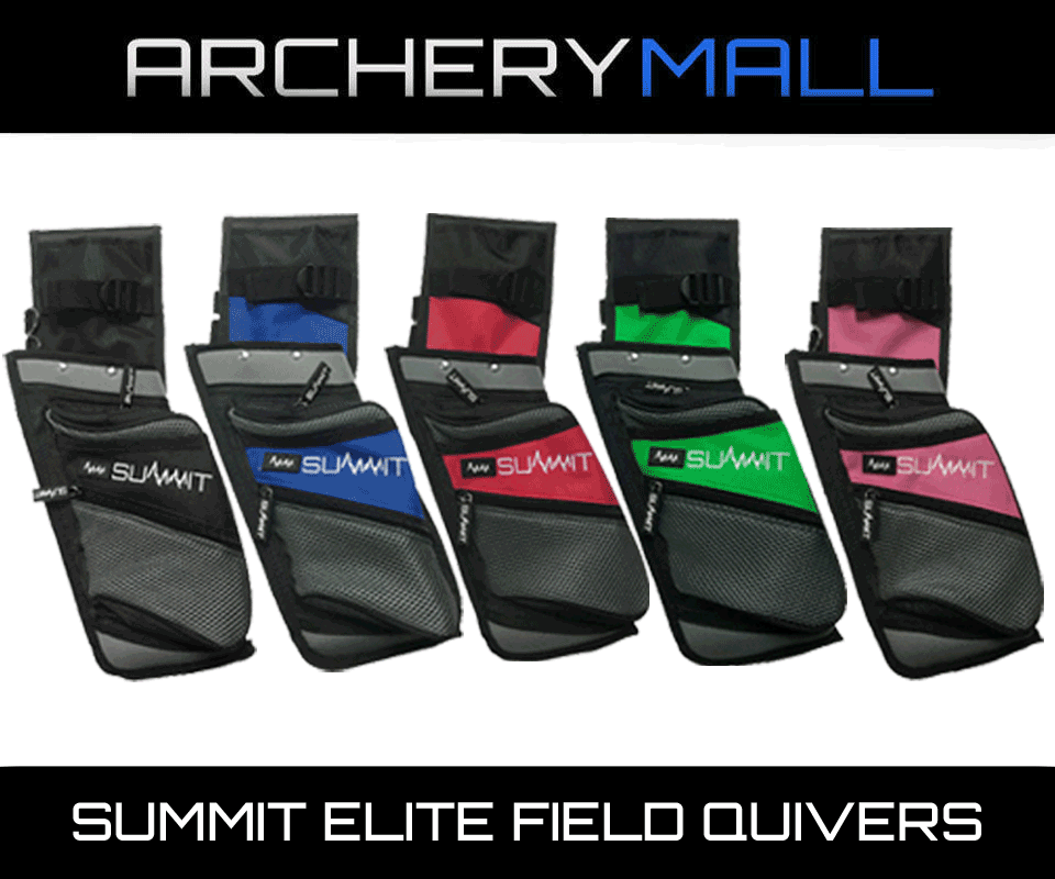 Summit Archery Elite Field Quiver (RH / LH) (Black, Red, Blue, Pink ...