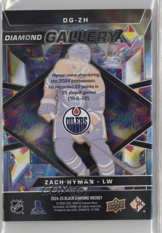 2024-25 Upper Deck Black Diamond Diamond Gallery Zach Hyman #DG-ZH | eBay