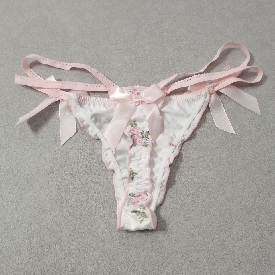 Sous-vêtements strings volants mignon joli satin doux sexy couleur unie ...