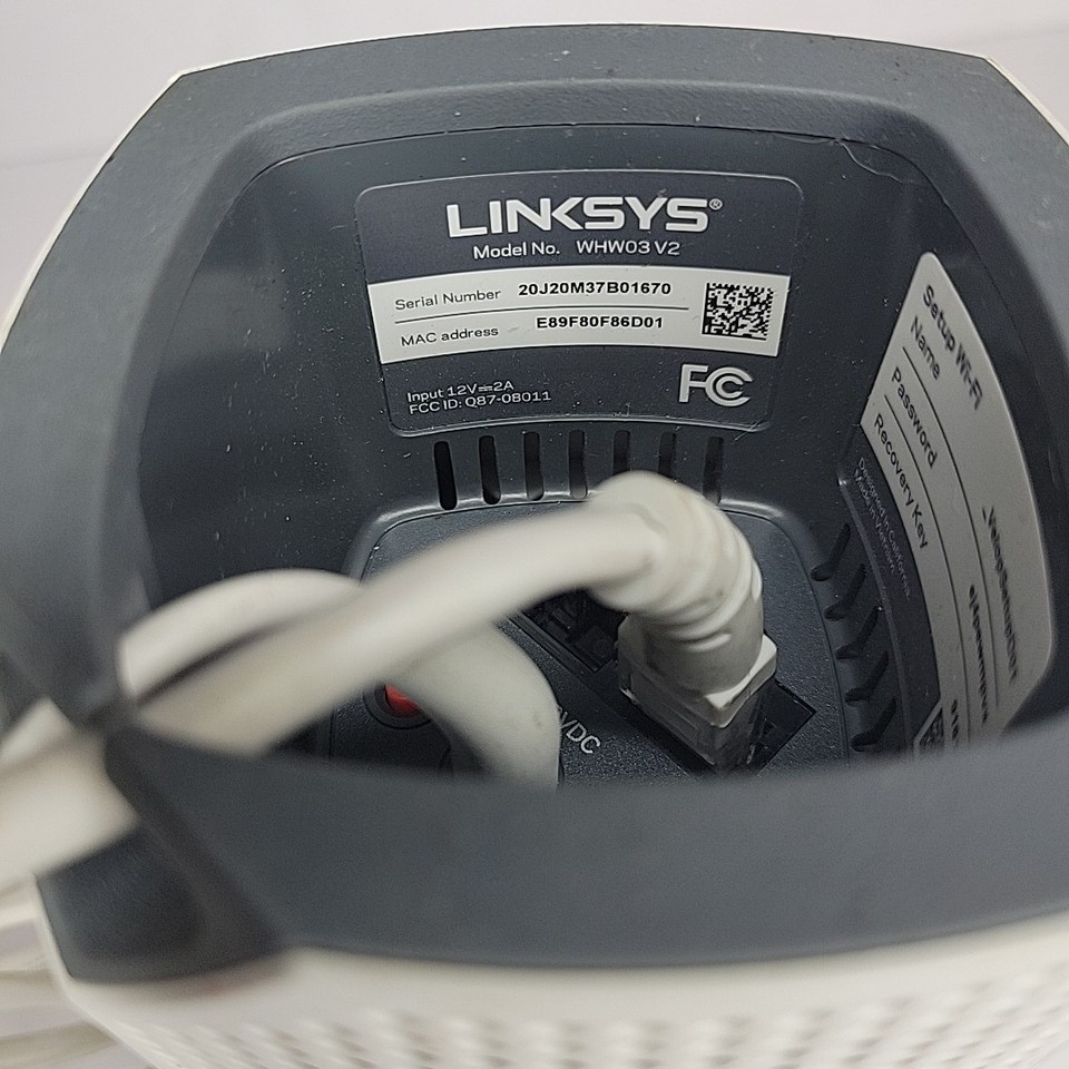 Linksys WHW03 V2 Velop Intelligent Mesh WiFi System 7.5" Tower Tri-Band ...