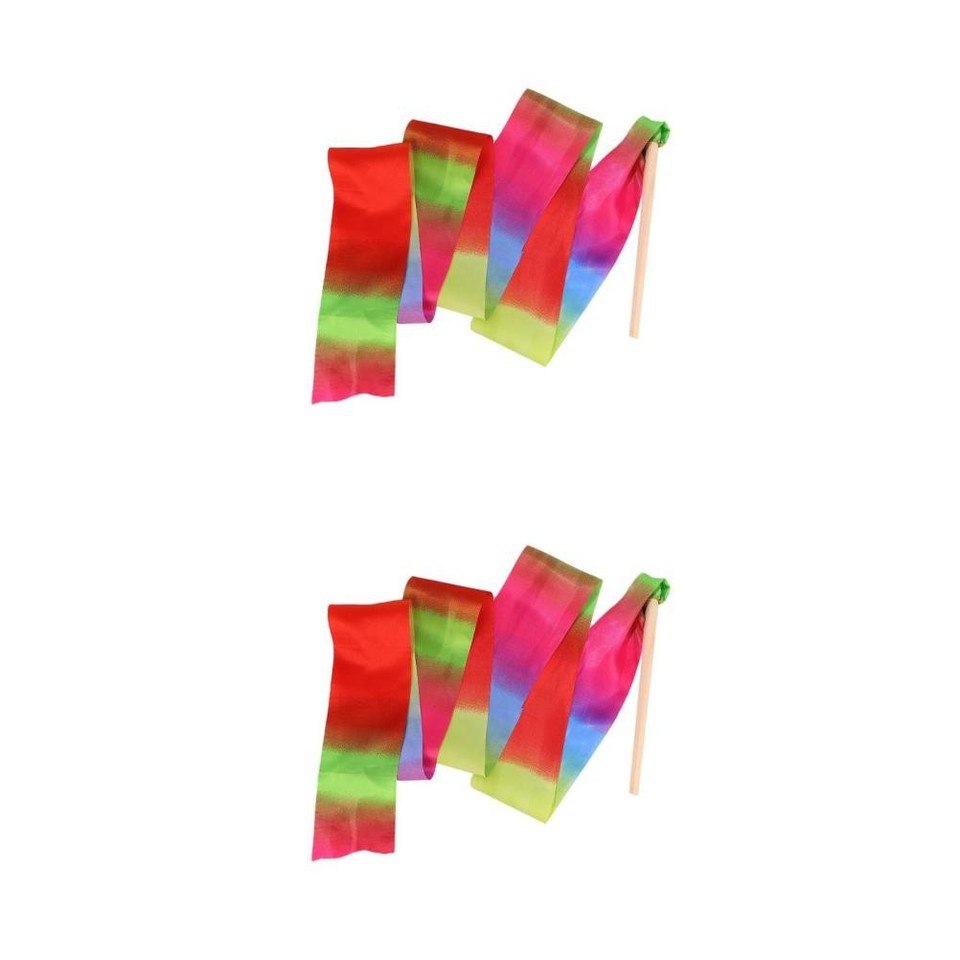 1Pc 2mx10cm Colorful Rhythmic Gymnastics Ribbon Dancing Gymnastics ...