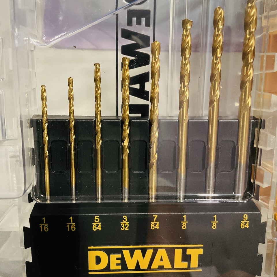 Dewalt Drill Bit Set 14 Pieces DW1341 Titanium Nitride Coated New In ...