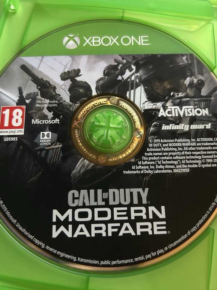 Call of Duty Modern Warfare Microsoft Xbox One Game 2019 UNTESTED (READ ...