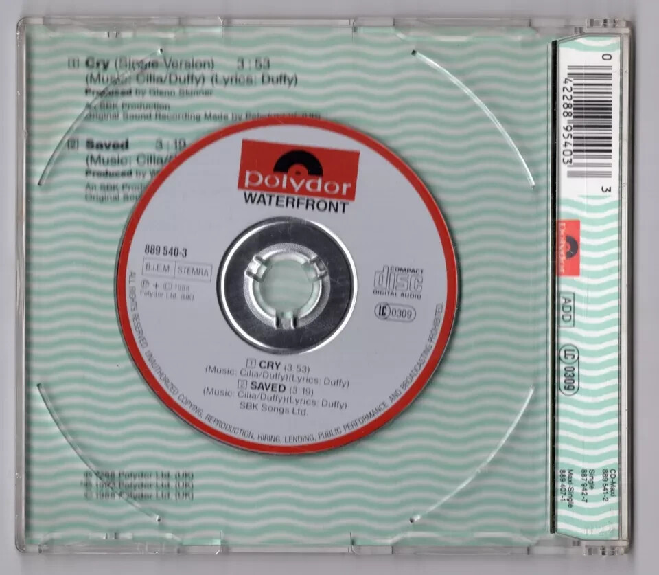 Waterfront CD-SINGLE 3-Inch CRY © 1989 Polydor 2-track 889 540-3 Synth ...