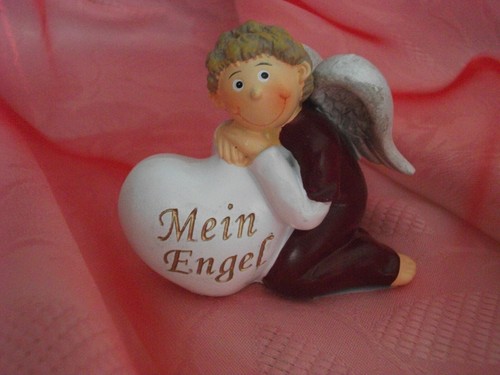 Gilde Engel Schutzengel" Mein Engel" rot mit Herz 8 cm Neu | eBay.de