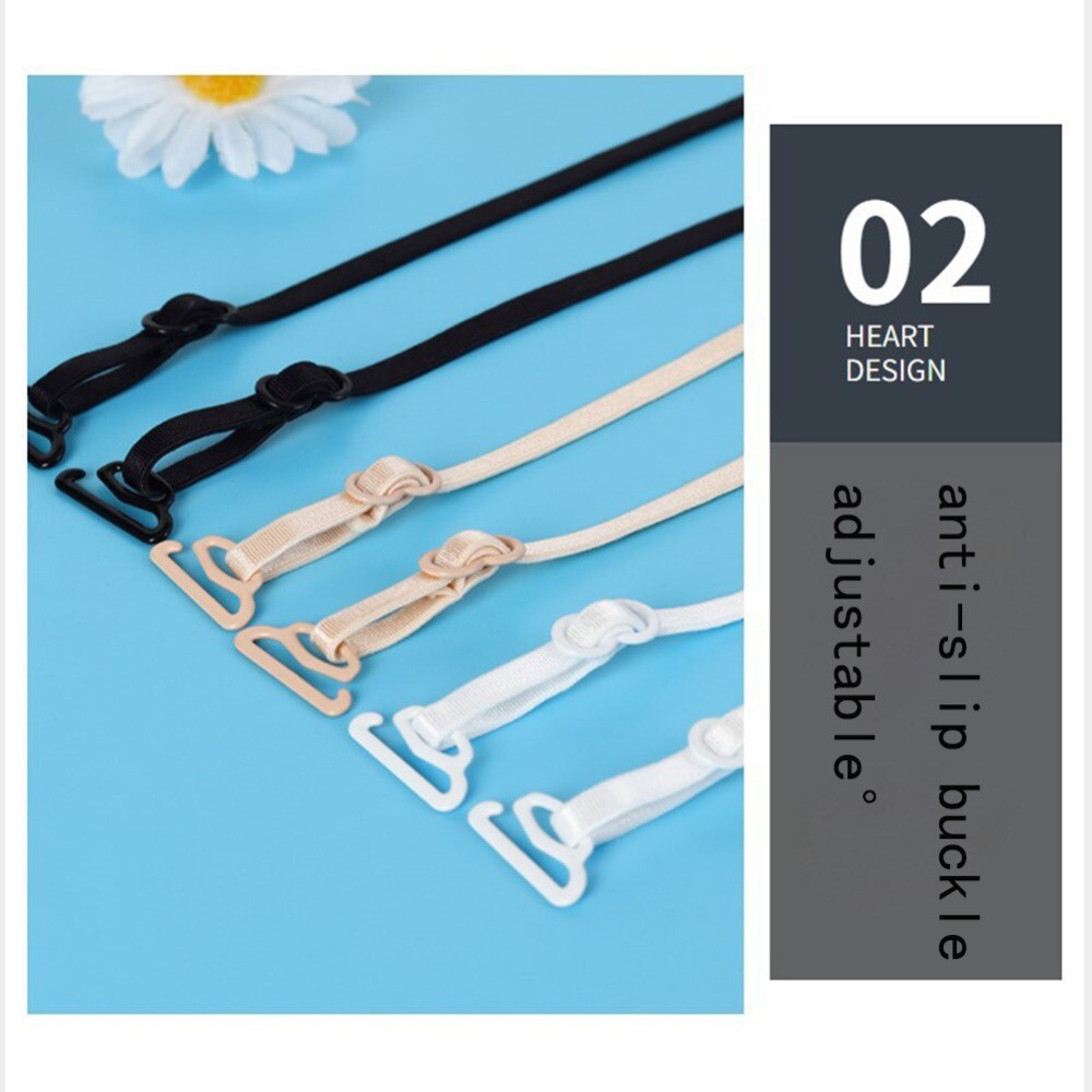 3 pairs Non-slip Underwear Shoulder Straps 5mm Invisible Bra Straps ...