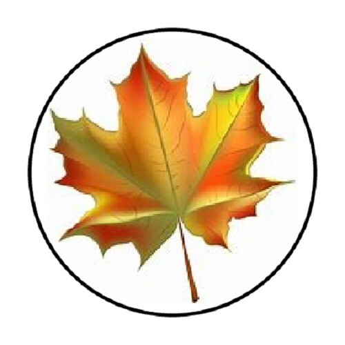 48 FALL LEAF ENVELOPE SEALS LABELS STICKERS 1.2" ROUND | eBay