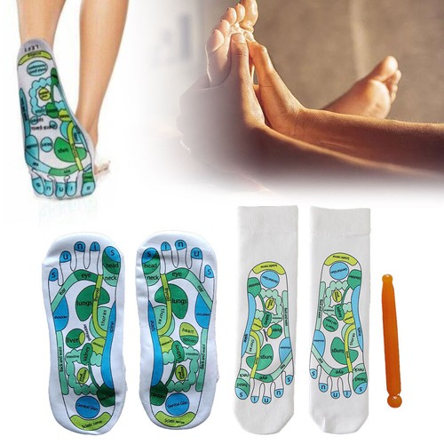 1 Pair Acupressure Reflexology Socks Foot Acupoint Socks With Massage ...