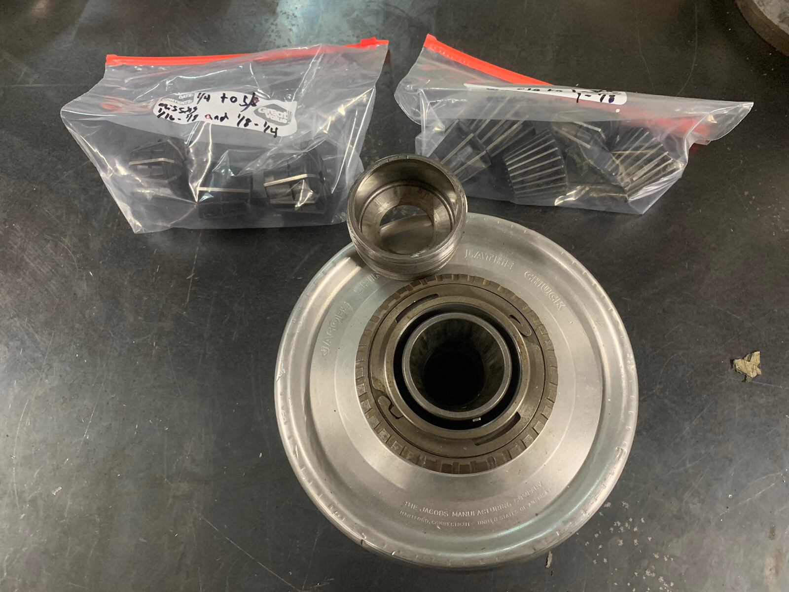 Jacobs Rubber Flex Collet Spindle Nose Lathe Chuck L1 Mount & collets ...