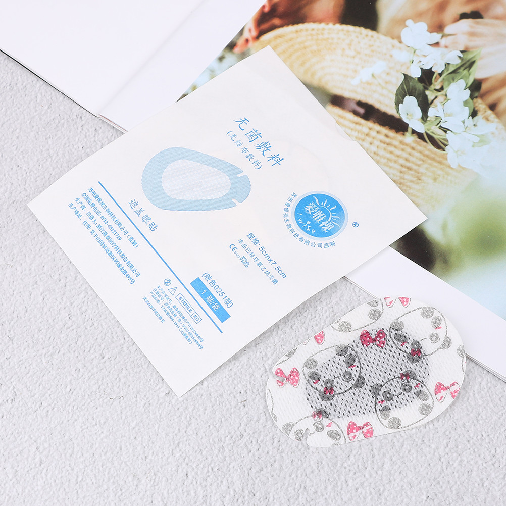 20pcs cartoon kids crossed lazy eye amblyopia disposable adhesive eye ...