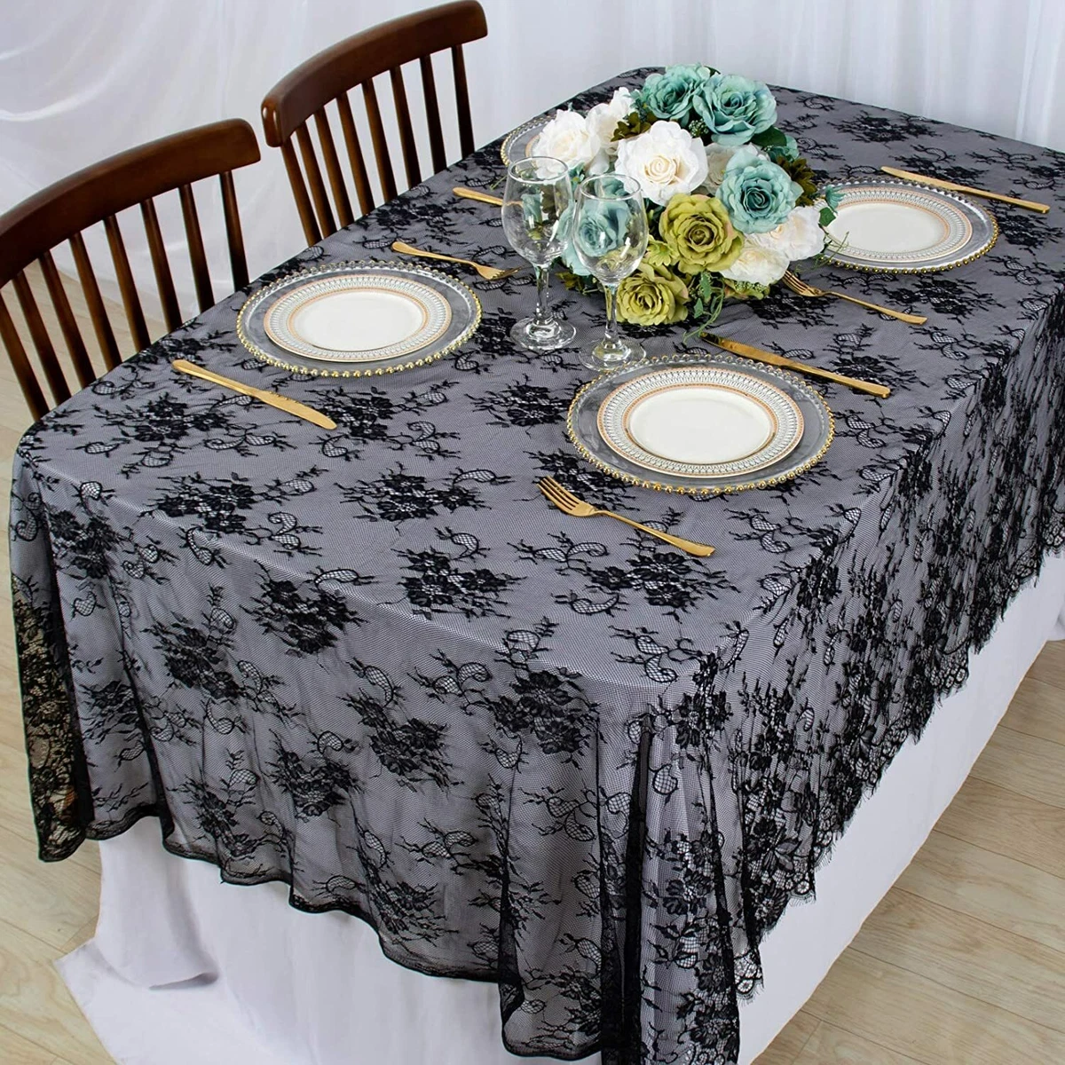 Black Lace Tablecloth