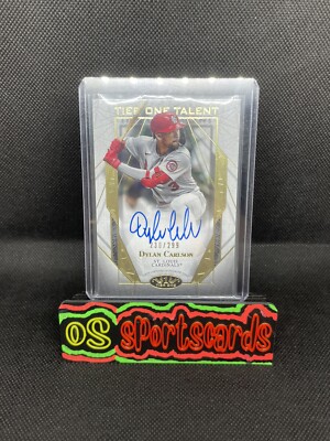 2022 Topps Tier One Dylan Carlson Tier One Talent #T1TA-DC Auto /299 | eBay