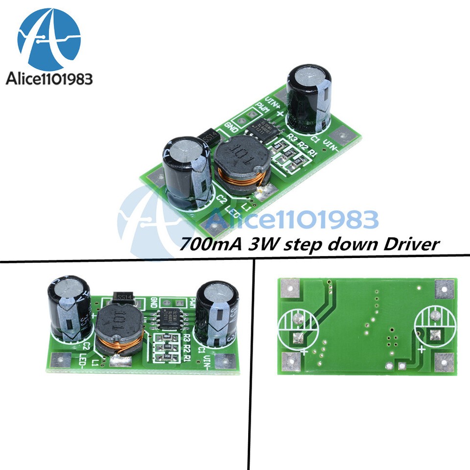 3W 5-35V LED Driver 700mA PWM Dimming DC to DC Step-down Constant ...