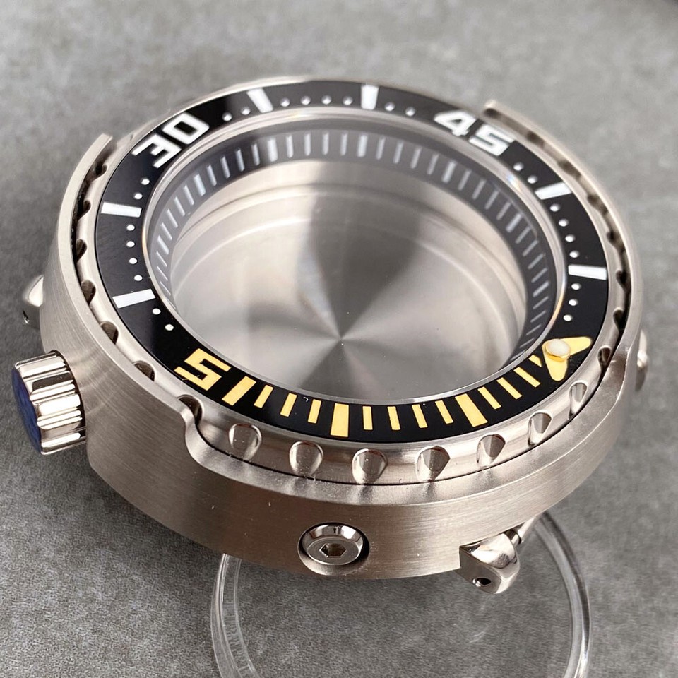 20ATM Diving Steel Watch Case 46.5mm Fit NH35 SKX Watch Parts 4.0 O ...