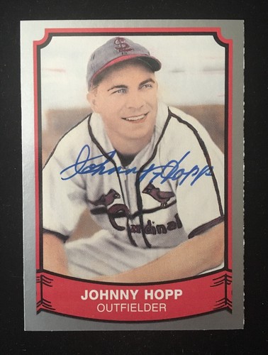 JOHNNY HOPP 1989 PACIFIC Autographed Signed AUTO Baseball Card 139 ...