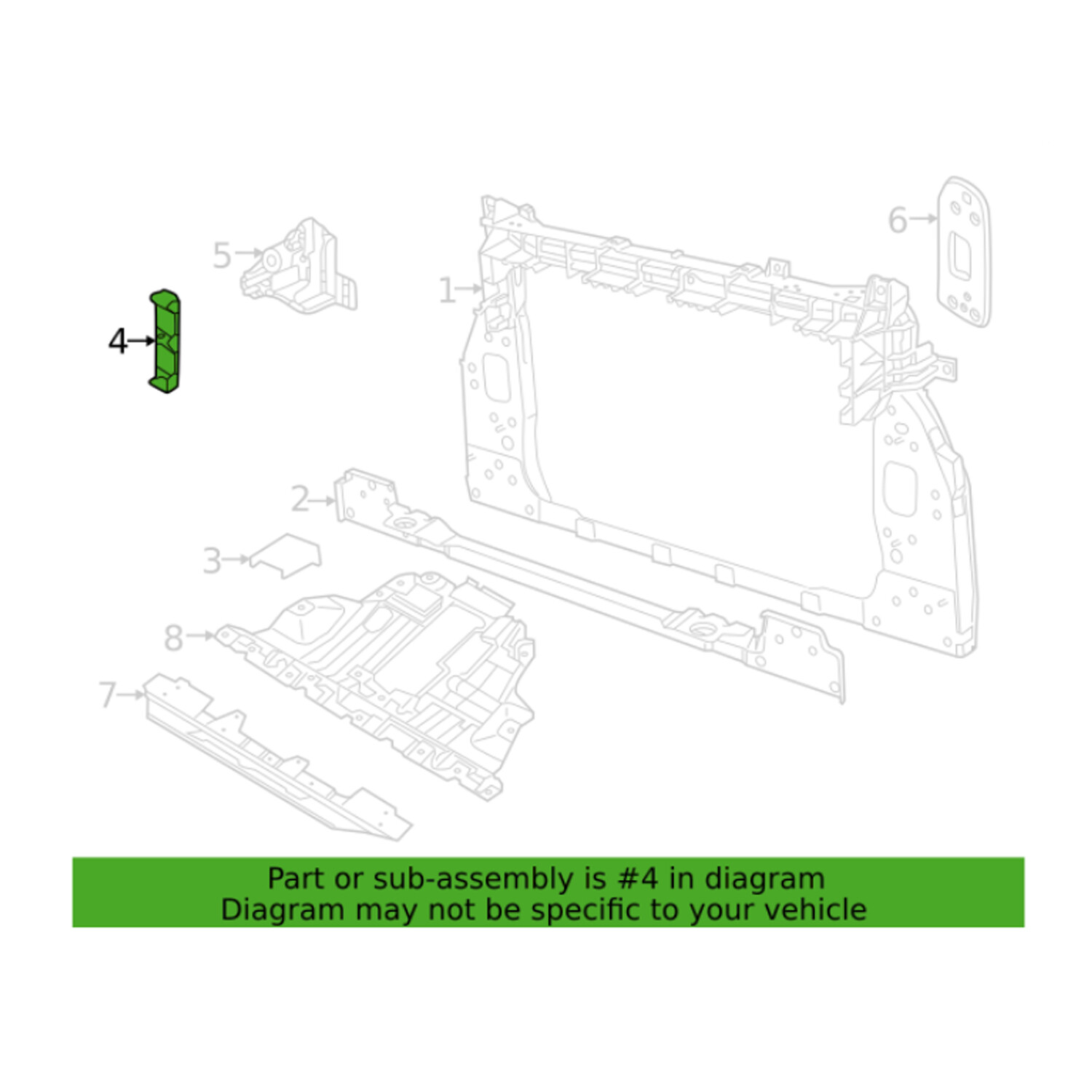 Genuine Mopar Upper Radiator Mount Bracket 68256110AA | eBay