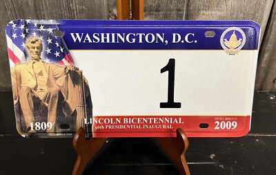 2009 Washington 56th Presidential Inaugural License Plate Lincoln Obama ...