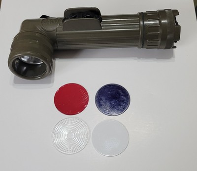 Vintage Fulton MX-991/U Angle Head Flashlight Lenses US Army Military ...