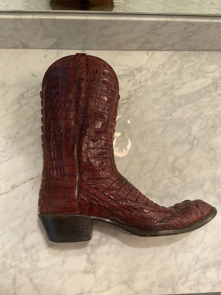 Full Aligator Lucchese Boots Size 13 Mens Cognac Brown | eBay
