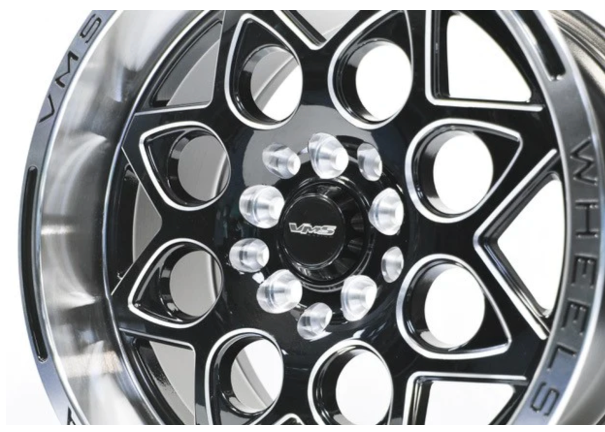 VMS Racing Black Rocket Drag Pack Wheels Rims Front & Rear 15x8 & 15x3 ...