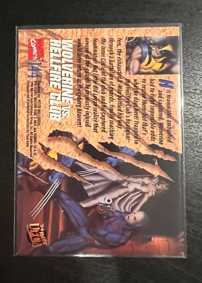 1994 Fleer Ultra X-Men Marvel Comics #144 Wolverine vs Hellfire Club | eBay