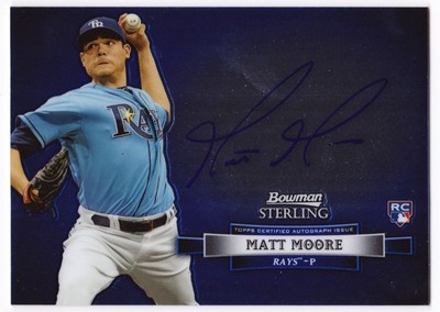 Matt Matthew Moore 2012 Bowman Sterling on card AUTOGRAPH Tampa Bay ...