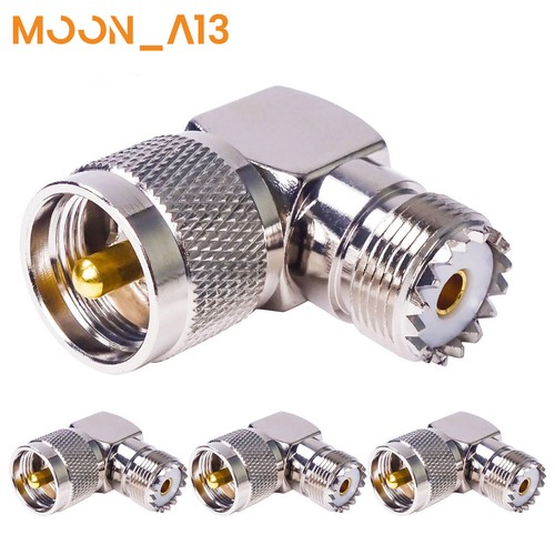 PL-259 UHF Male to Female Right Angle Connector RF Coax Adapter for CB ...