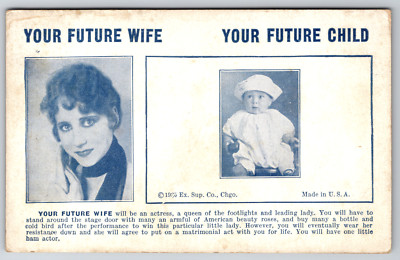 c1940s Your Future Wife Your Future Children Exhibit Card Humor Funny | eBay