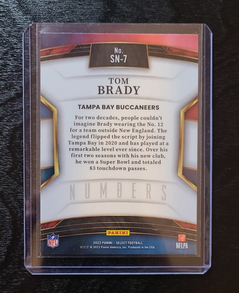 2022 Panini Select Tom Brady Numbers #SN-7 Buccaneers | eBay