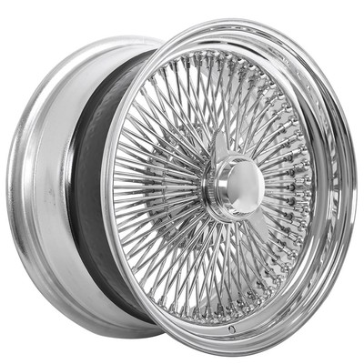 15x7" LA Wire Wheels Standard 100-Spoke Straight Lace Chrome Rims | eBay