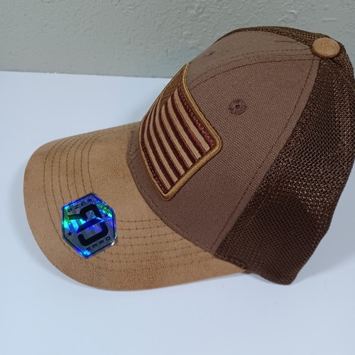 American Flag Snapback Runs Deep Tactical USA Adjustable Hat OSFM Brown ...