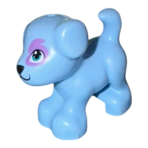 LEGO 93088 BRIGHT LIGHT BLUE Dog Standing w/ Medium Lavender Patch over ...
