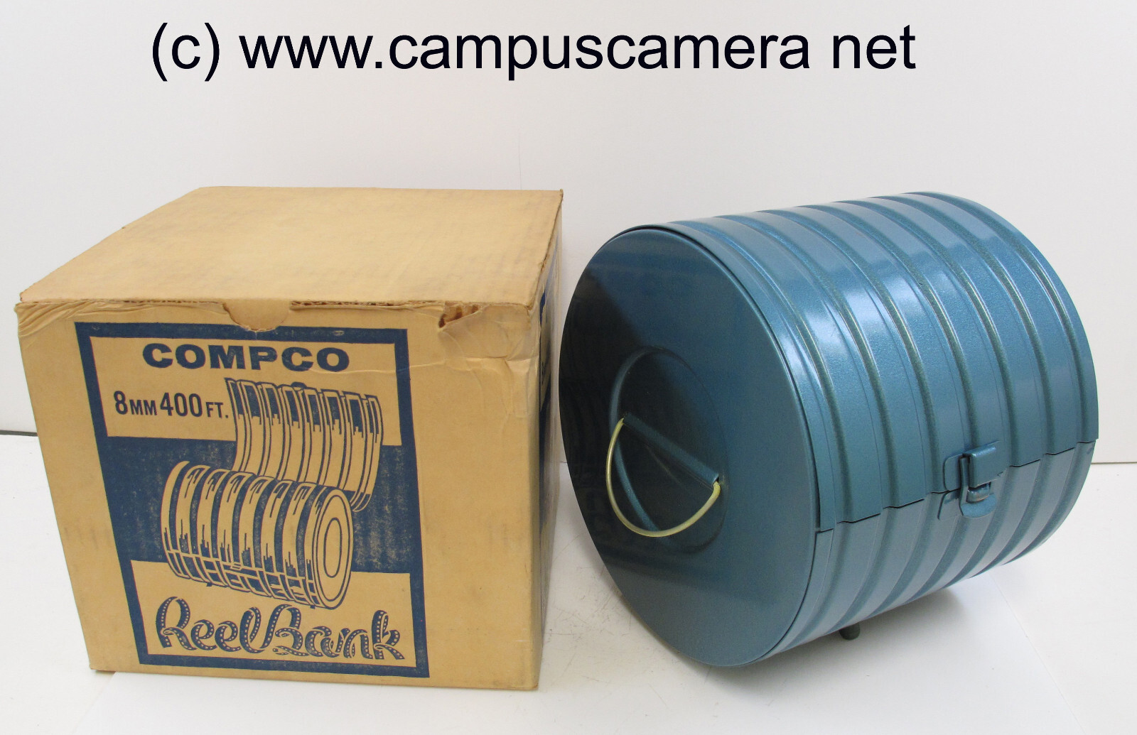 Compco 8mm / Super8 400ft Steel Film Reel Storage Container "ReelBank ...