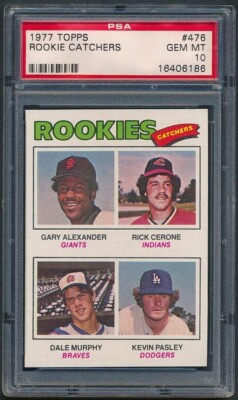 1977 Topps Rookie Catchers Dale Murphy RC #476 PSA 10 GEM MT | eBay