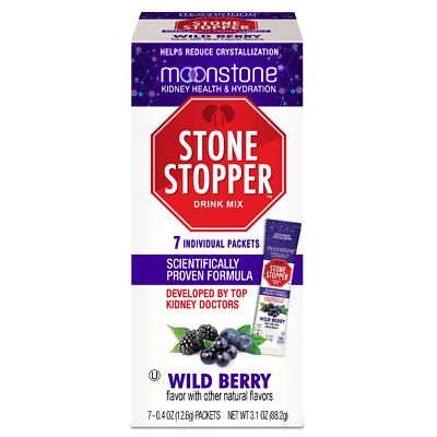 Moonstone Kidney Stone Stopper Drink Mix Wild Berry Flavor, Outperforms ...