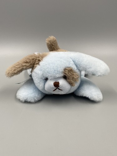 Bearington Baby Collection Blue & Brown Puppy Dog Rattle Plush Lovey 10 ...