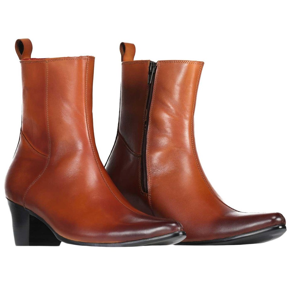 MADCAP MENS MOD RETRO 60s CUBAN HEEL WINKLEPICKER CHELSEA BEATLES BOOTS ...