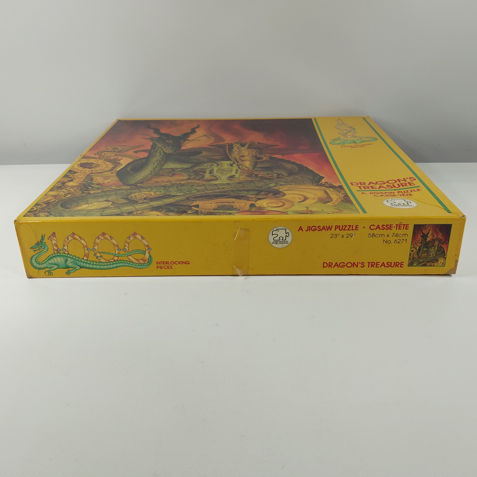 Vintage Dragon's Treasure 1000 PC Jigsaw Puzzle Fantasy Dungeon Castle ...