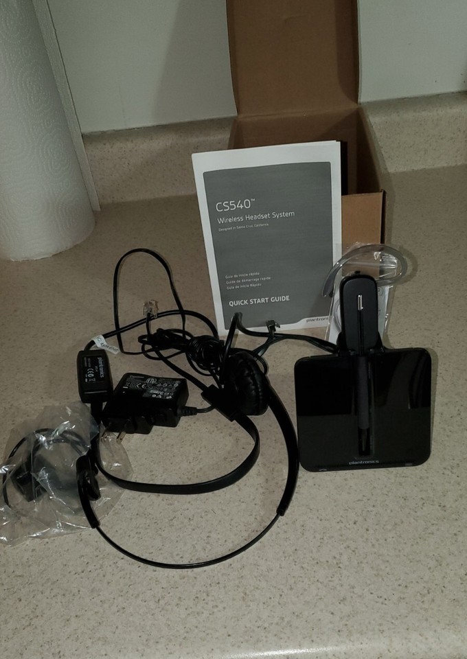Plantronics CS540 Headband Wireless Convertible Headset Connects To ...