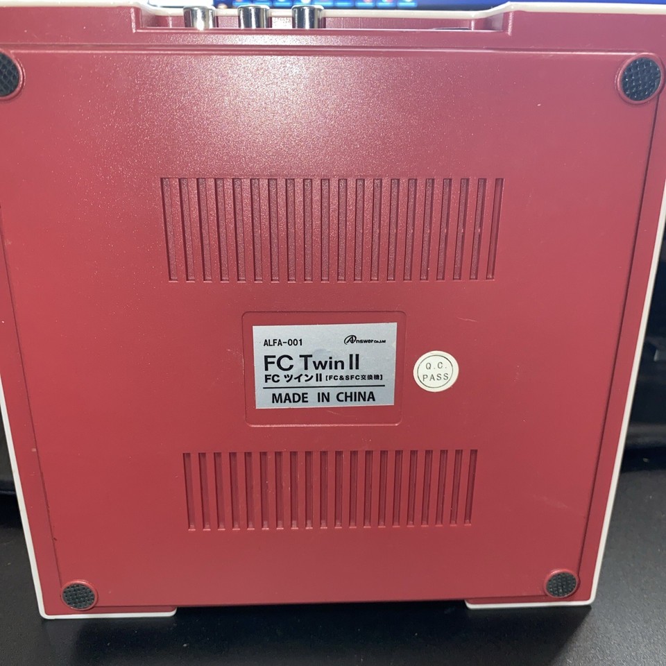 RED/WHITE YOBO FC TWIN 2 SLIM SYSTEM CONSOLE ONLY FOR NES & SNES GAMES ...