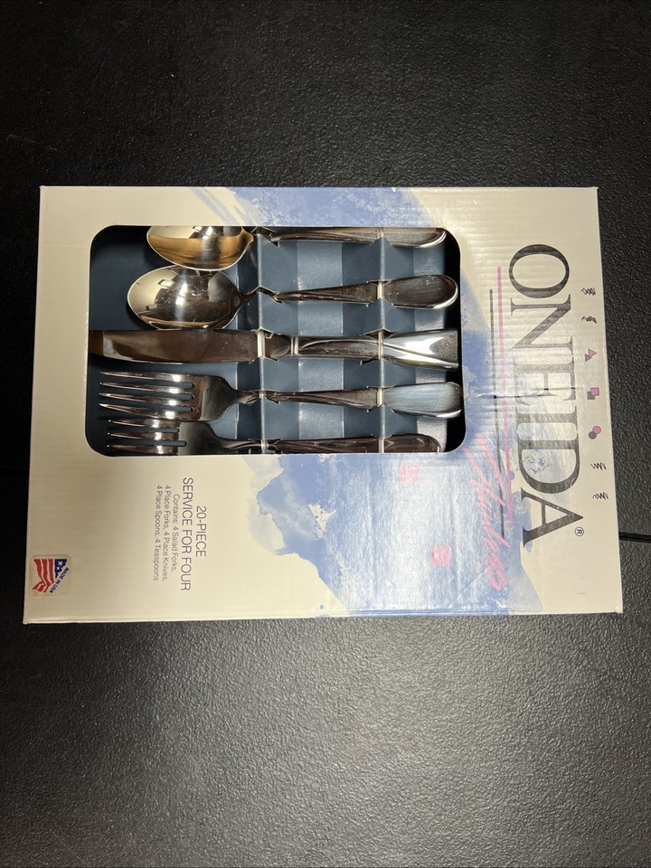 Vintage Oneida Day Dream Flatware Set 20pc Stainless USA Service for 4 ...