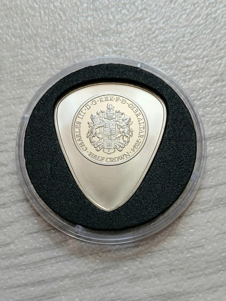 2024 Elvis Presley Plectrum coin Gibraltar Half Crown . BU ...