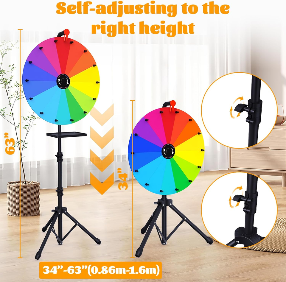 Casino Prize Wheels,24 Inch Tabletop Spinning Prize Wheel, Spin Doodle ...