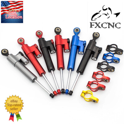 255mm Adjustable FXCNC Steering Damper Stabilizer Linear Shock ...