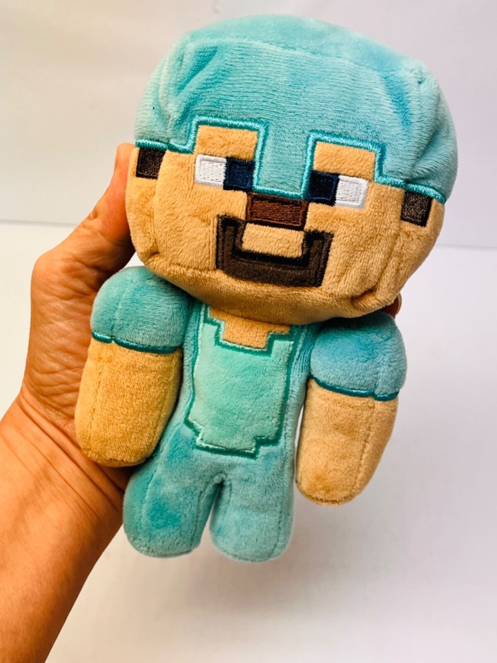 JINX Minecraft Happy Explorer Diamond Steve Plush Stuffed Character Toy ...